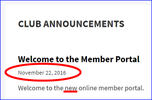 Club welcome